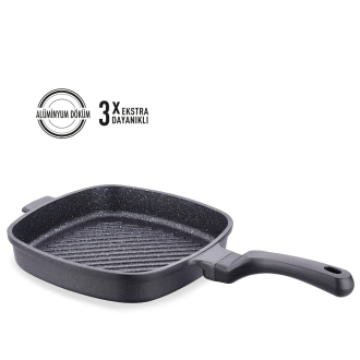 Korkmaz Casterra Kare Döküm Tava 26x26x4,5 A2585 A2585 l korkmazstore.com.tr